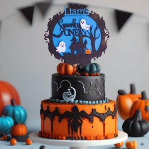 Halloween Birthday, 1st Birthday, Spooky One Birthday, Custom Cake ...