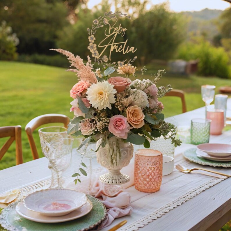 Baby Shower Floral Decorations, Baby Shower Centerpieces, Wildflower ...