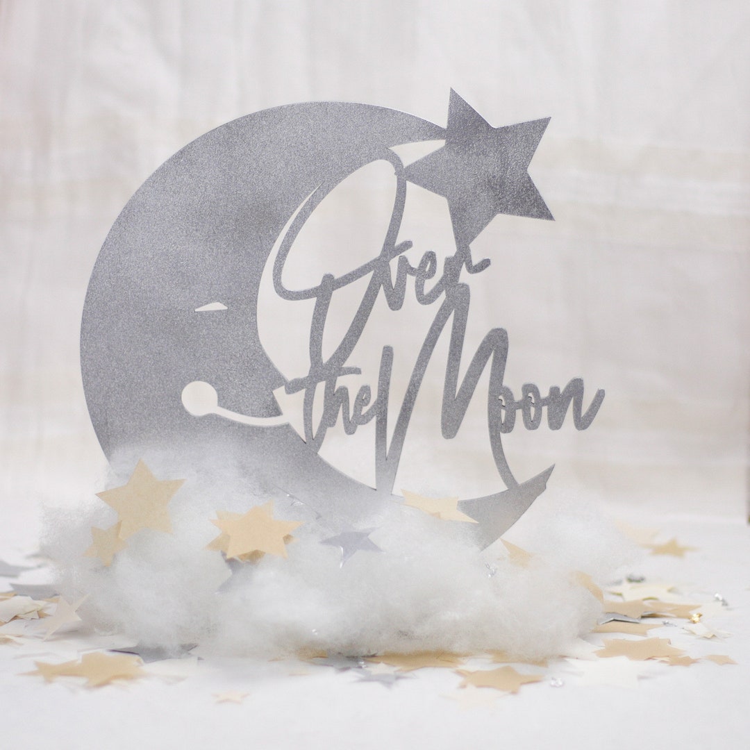 Over the Moon Baby Shower Decorations, Moon and Stars Baby Shower,lunar ...
