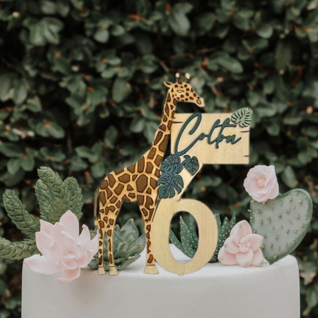 Safari Birthday, Cake Topper, Custom Cake Topper, Jungle Theme Birthday ...