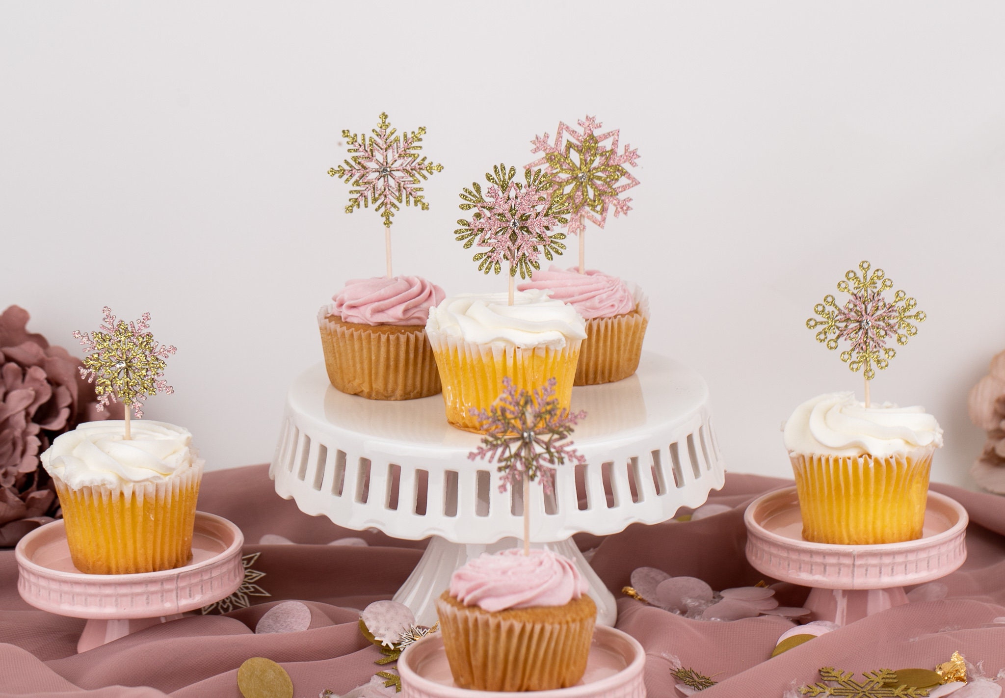 Cupcake Toppers, Snowflake Decorations, Winter Wonderland, Winter Baby ...