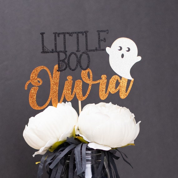 Halloween Baby Shower Centerpiece, Little Boo Cake Topper, Little Boo ...