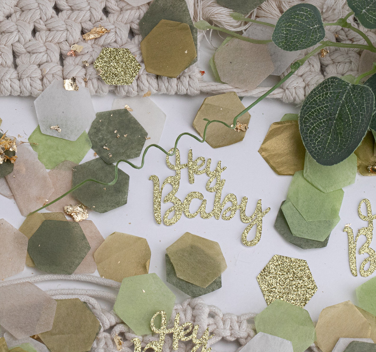 Greenery Baby Shower Baby Shower Decor Hey Baby Baby Shower - Etsy