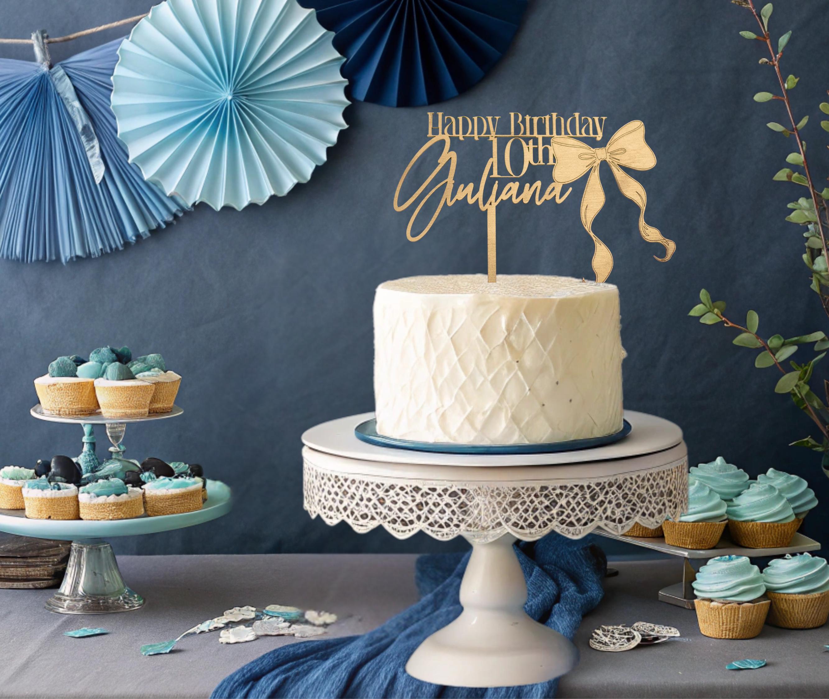 Happy Birthday Cake Topper, Birthday Custom Cake Topper Birthday Name ...
