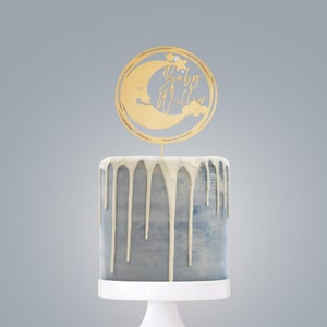 Baby Shower Cake Topper, Over the Moon Baby Shower, Twinkle Twinkle ...