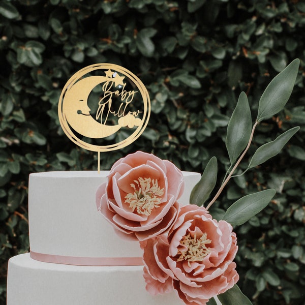 Moon Cake Topper - Etsy Australia