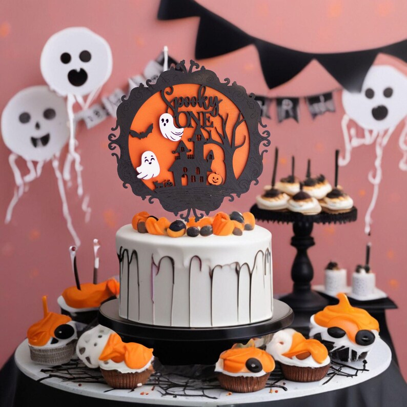 Halloween Birthday, 1st Birthday, Spooky One Birthday, Custom Cake ...