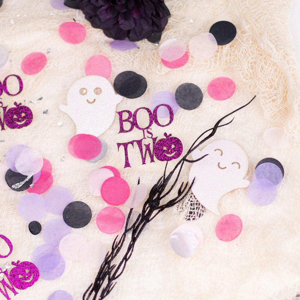 Little Boo is Two Confetti: Pink Halloween 2nd Birthday Decorations - Etsy