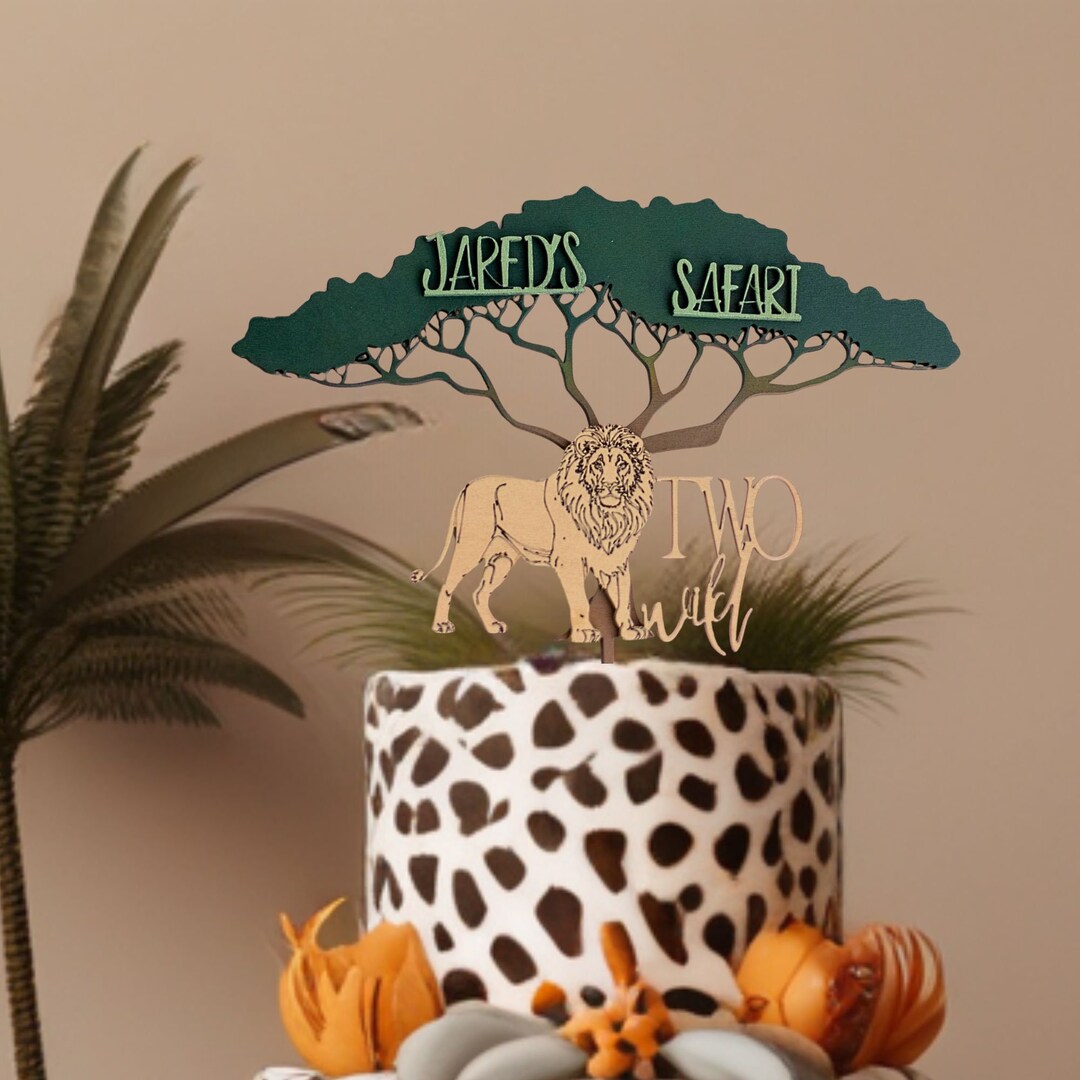 Two Wild, Custom Cake Topper, 2nd Birthday, Safari Birthday, Jungle ...