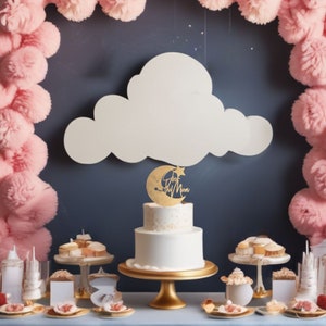 Over the Moon Baby Shower Decorations, Moon and Stars Baby Shower ...