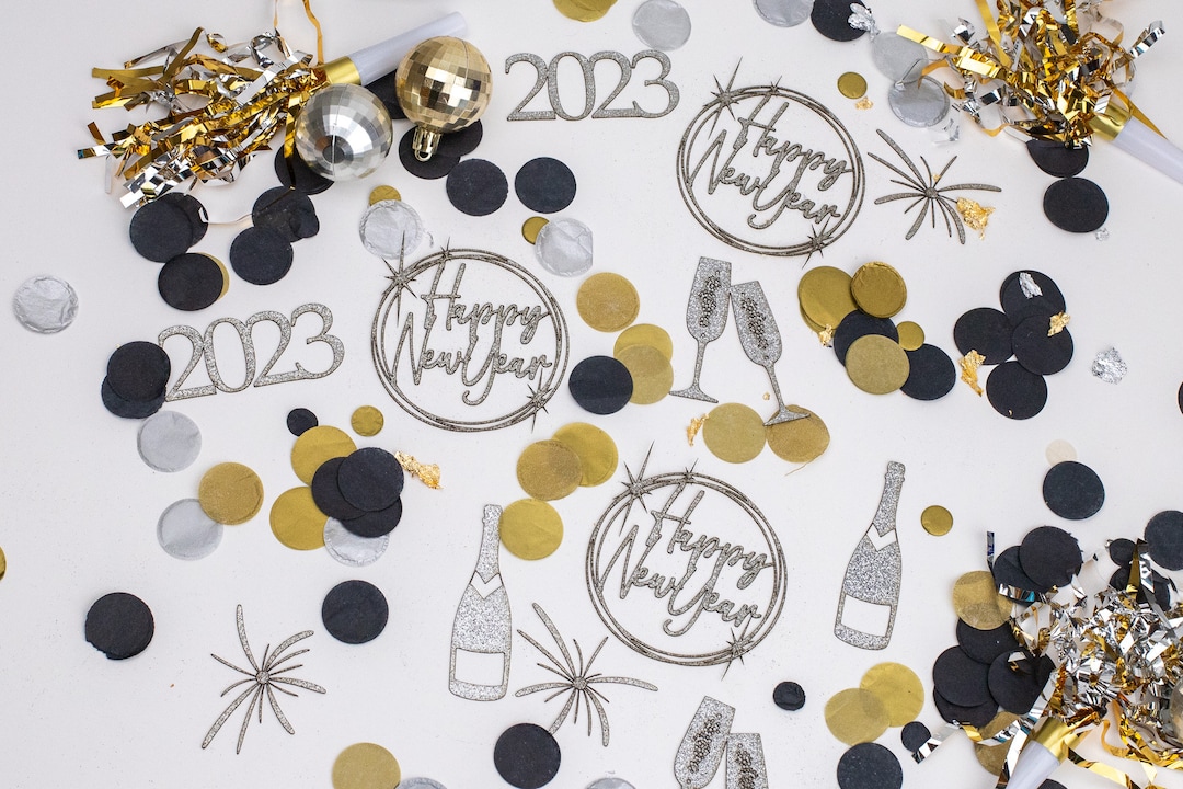 New Years Eve Decorations, 2024, Happy New Year, Confetti, Centerpiece ...