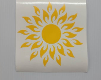 Sun Vinyl Decal Sticker Ocean Decal Wave and Sun Decal - Etsy