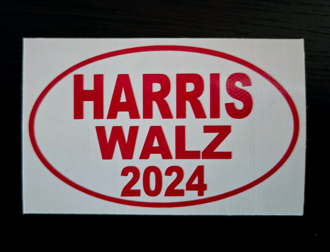 Kamala Harris Tim Walz 2024 Vinyl Decal Bumper Sticker President ...