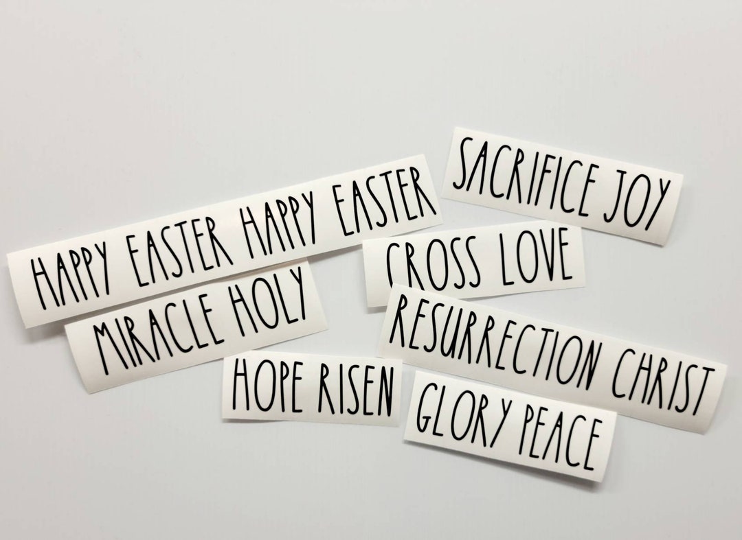 Set of Religious Easter Vinyl Decals Stickers Rae Dunn Inspired ...