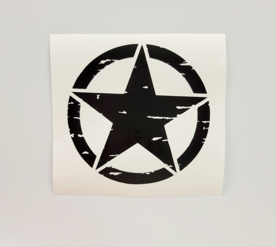 Distressed Star Vinyl Decal Sticker More Colors! 4x4 Outdoors - Etsy