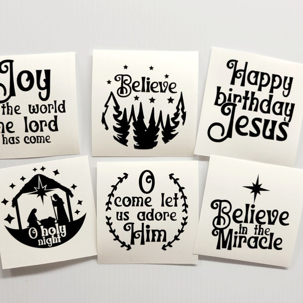 Religious Christmas Stickers - Etsy