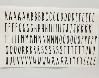 Wall Décor Wall Decals & Murals Rae Dunn Inspired Alphabet Vinyl Decal ...