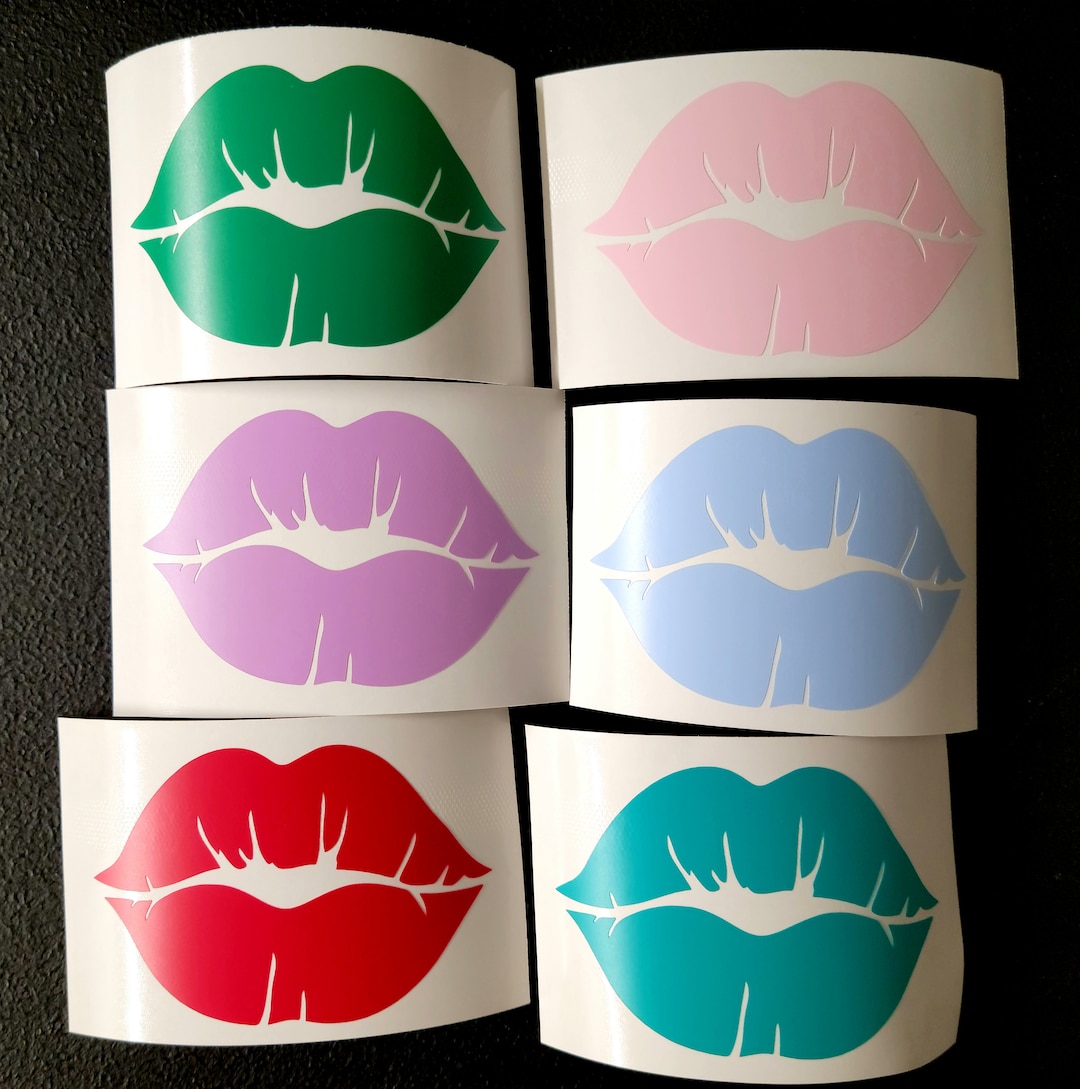 Lips Vinyl Decal Sticker Laptops Tumblers Cellphones Mirrors Crafts - Etsy