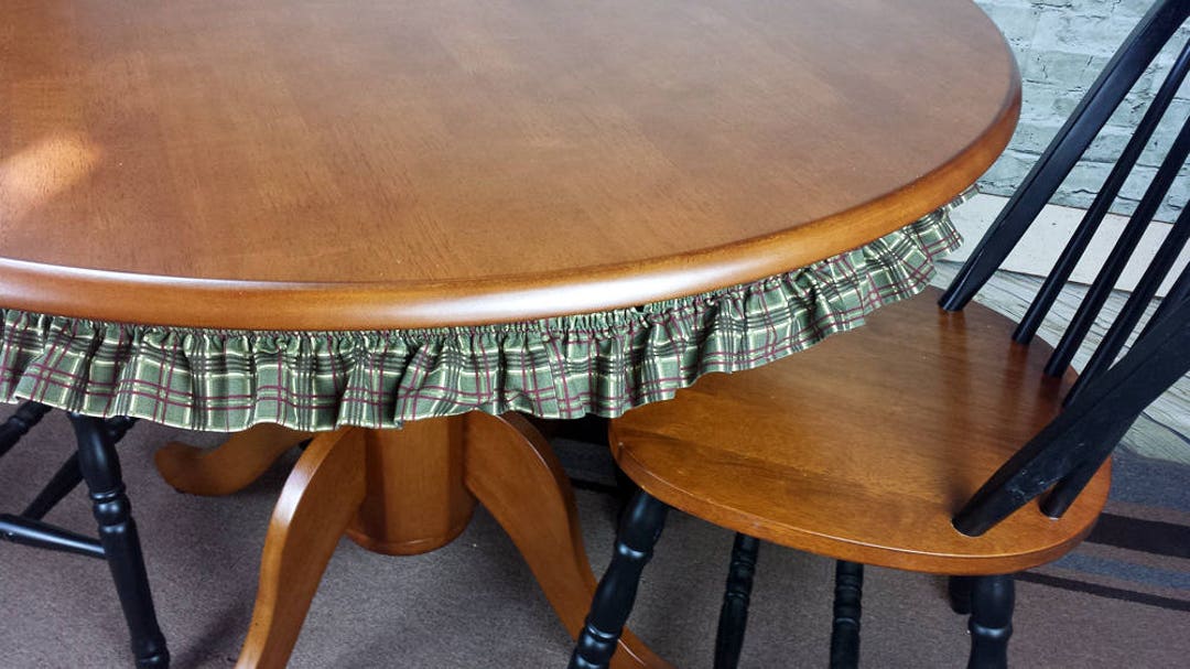 Country Table Ruffle, Custom Sizes, Holiday Pine Plaid - Etsy