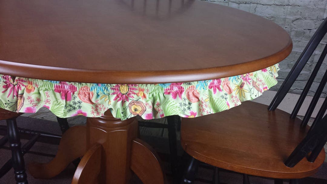 Country Table Ruffle, Custom Sizes, Pastel Petals - Etsy
