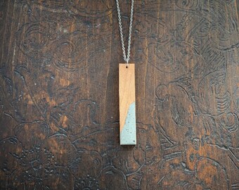 Simple and Straight Pendant Necklace Rosewood | Etsy