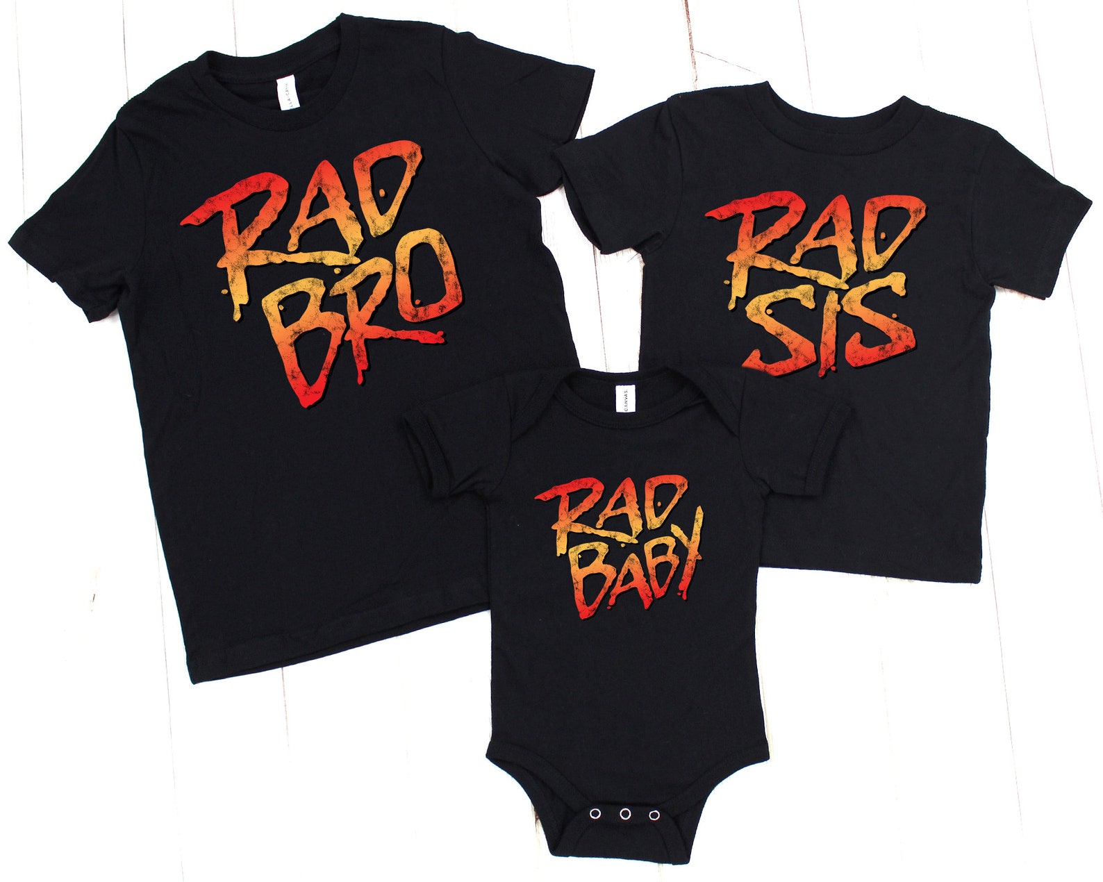 Rad Kids 80s Nostalgic BMX T-shirt, Rad Bro, Rad Sis, Rad Baby, Rad ...