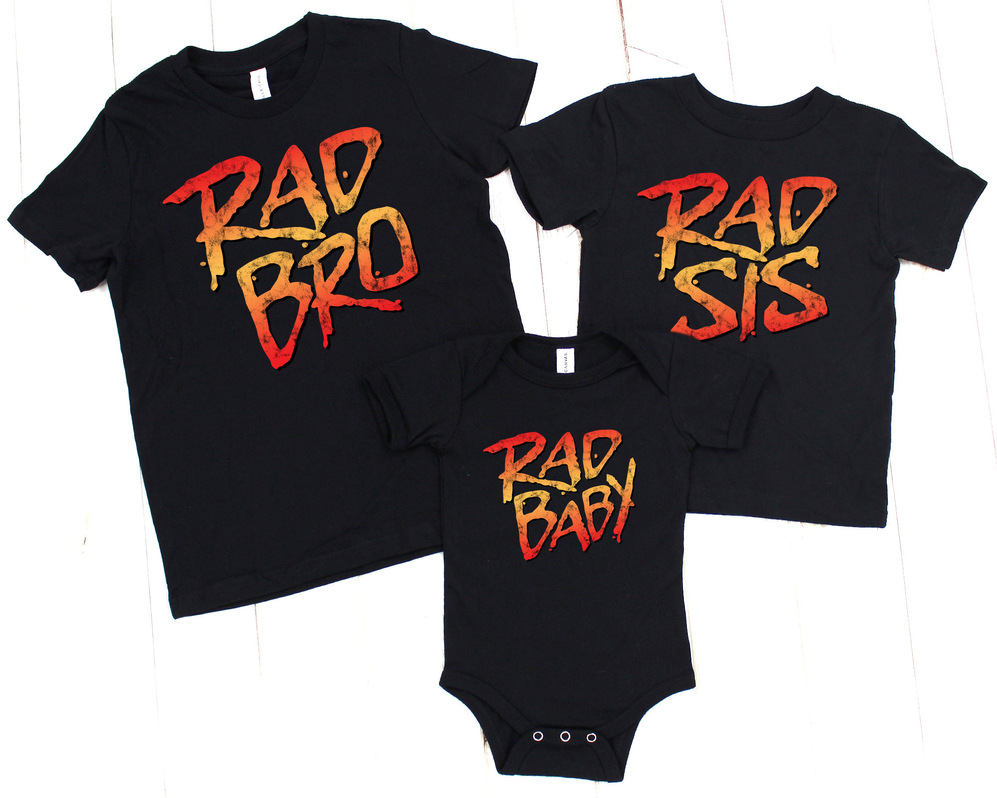 Rad Kids 80s Nostalgic BMX T-shirt Rad Bro Rad Sis Rad | Etsy