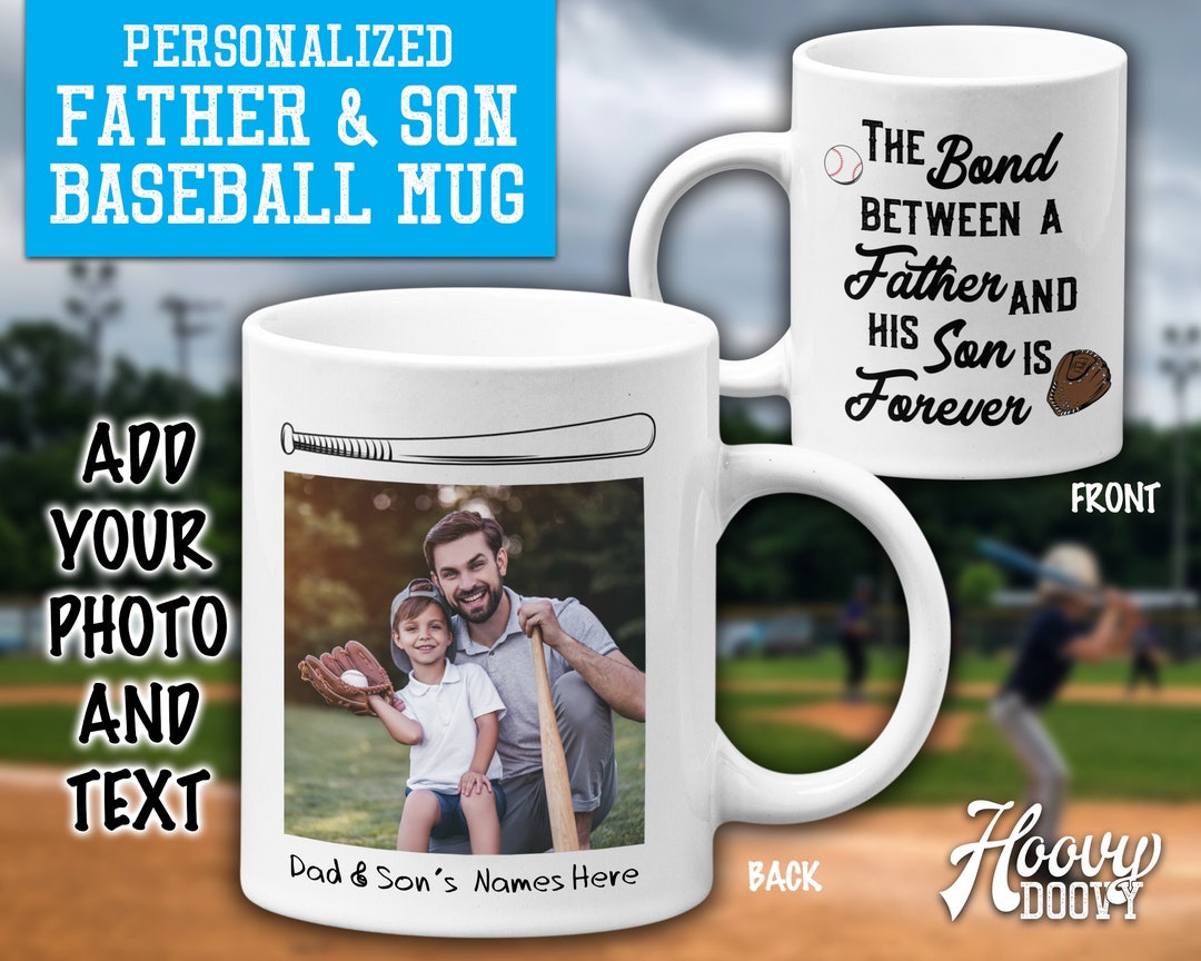 Personalized Father Son Bond Baseball Mug for Father's Day, Birthday ...