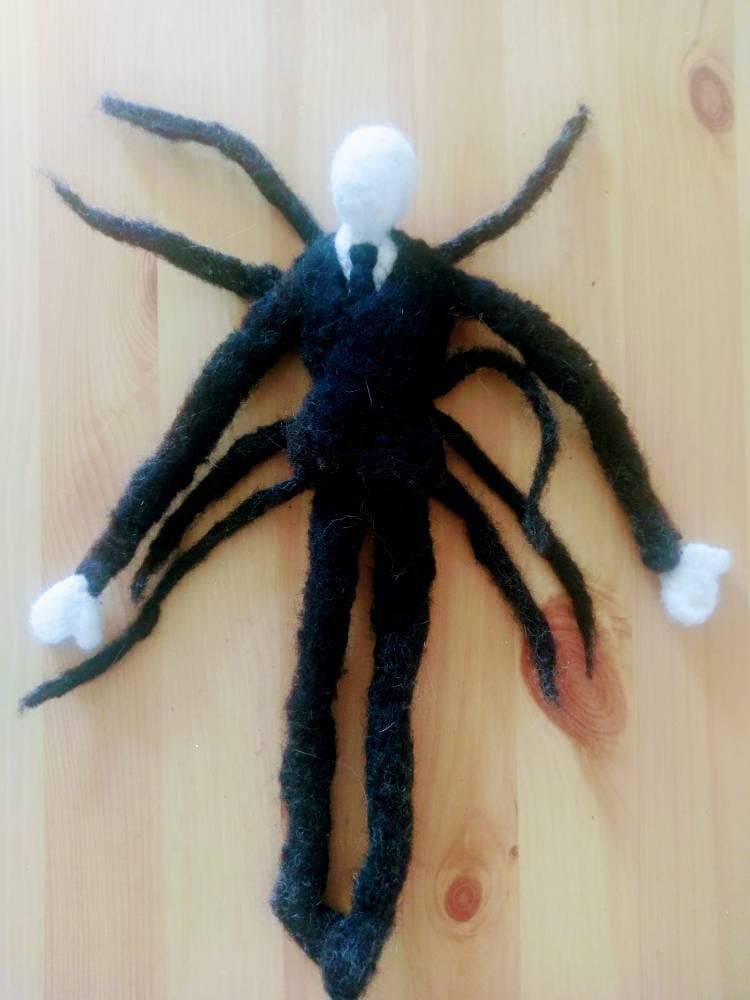 Slenderman Wool Plushie: Handcrafted, Needle Felted, Locally and ...