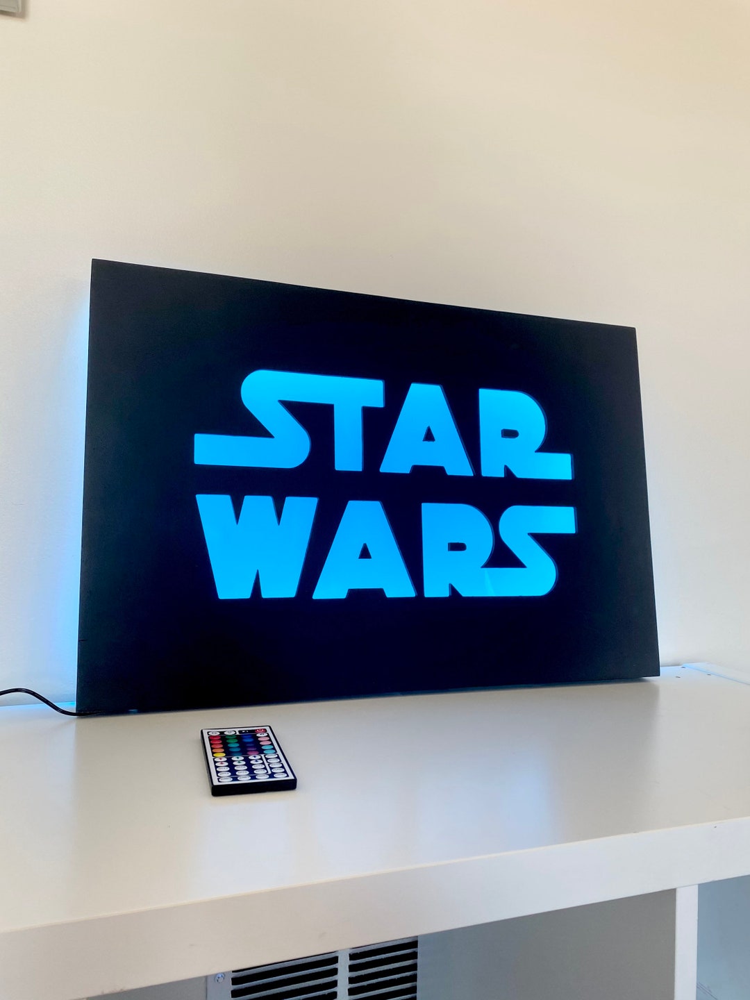 Star Wars Wall Decor Sign Logo Art Gift With Color Changing - Etsy