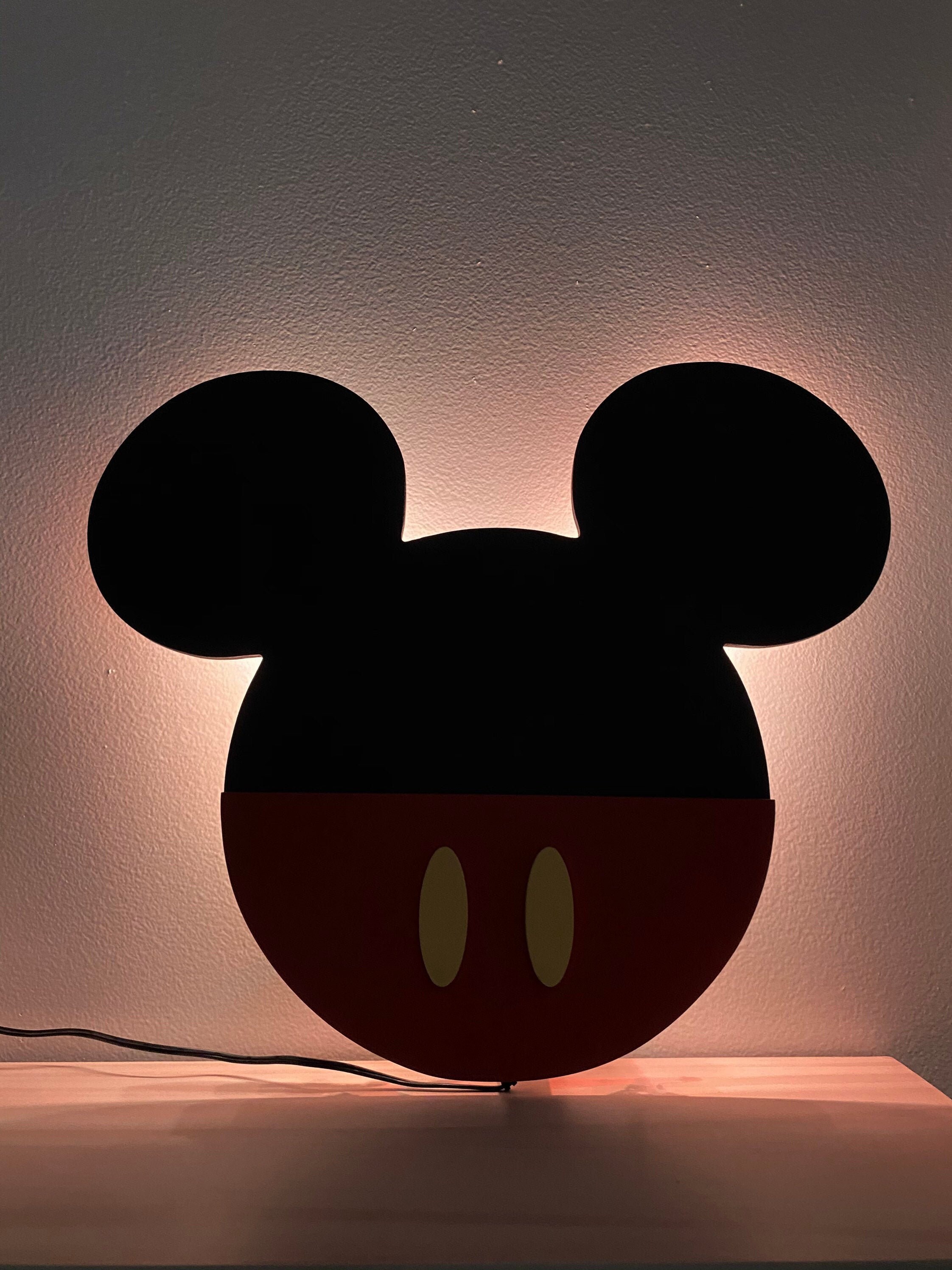 Mickey Mouse Decor With Light Wall Hanging Color Changing | Etsy