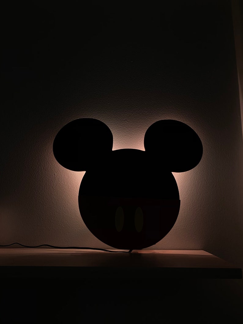 Mickey Mouse Wall Decor Light With Color Changing LED | Wall Hanging ...
