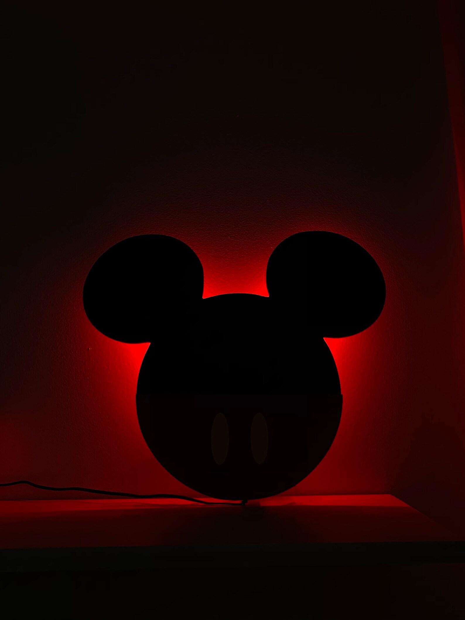 Mickey Mouse Wall Decor Light With Color Changing LED Wall - Etsy