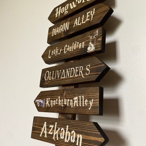 Storybook Directional Wood Decor Sign, Custom Witch & Wizard Halloween ...