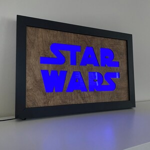 Star Wars Wall Decor Art With Color Changing LED Lights - Etsy