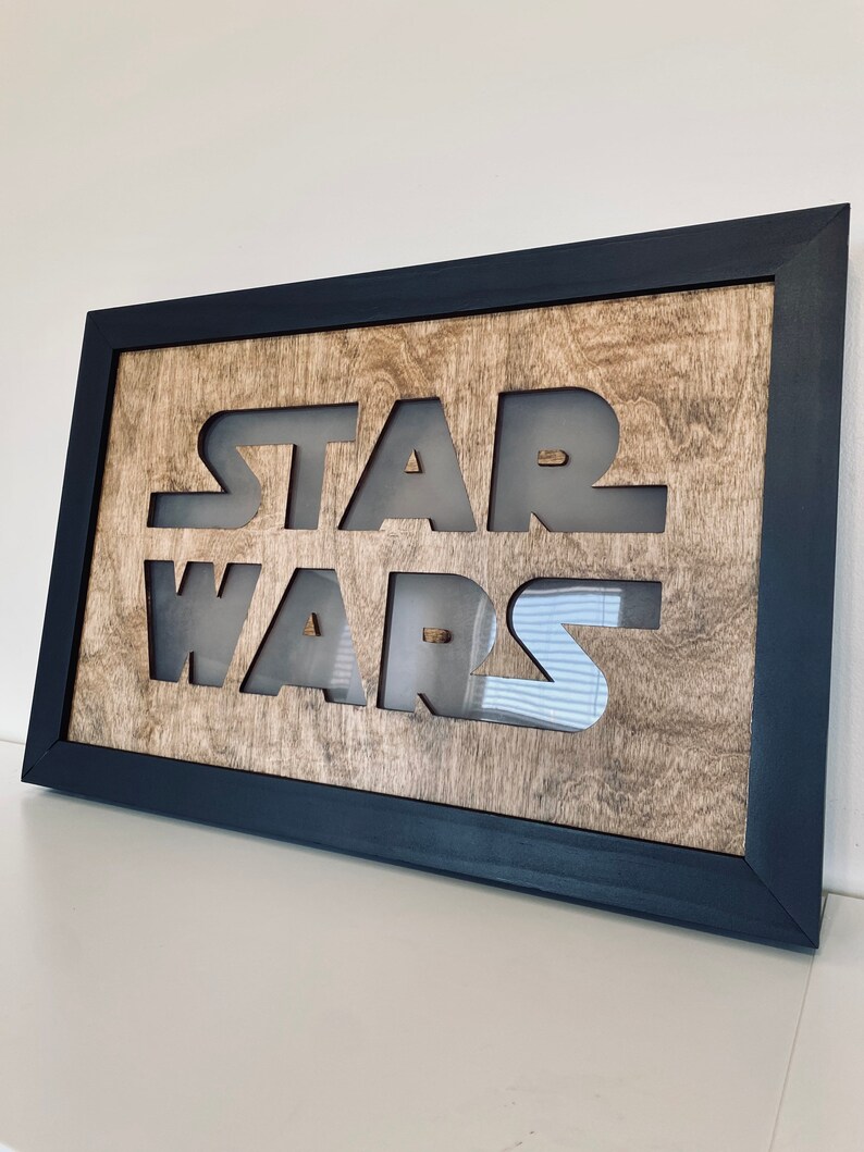 Star Wars Wall Decor Art With Color Changing LED Lights Sign - Etsy