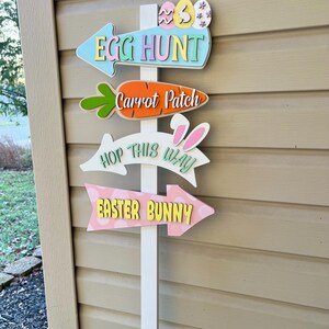 Easter Directional Sign, Happy Easter Front Door Decor, Welcome Porch ...