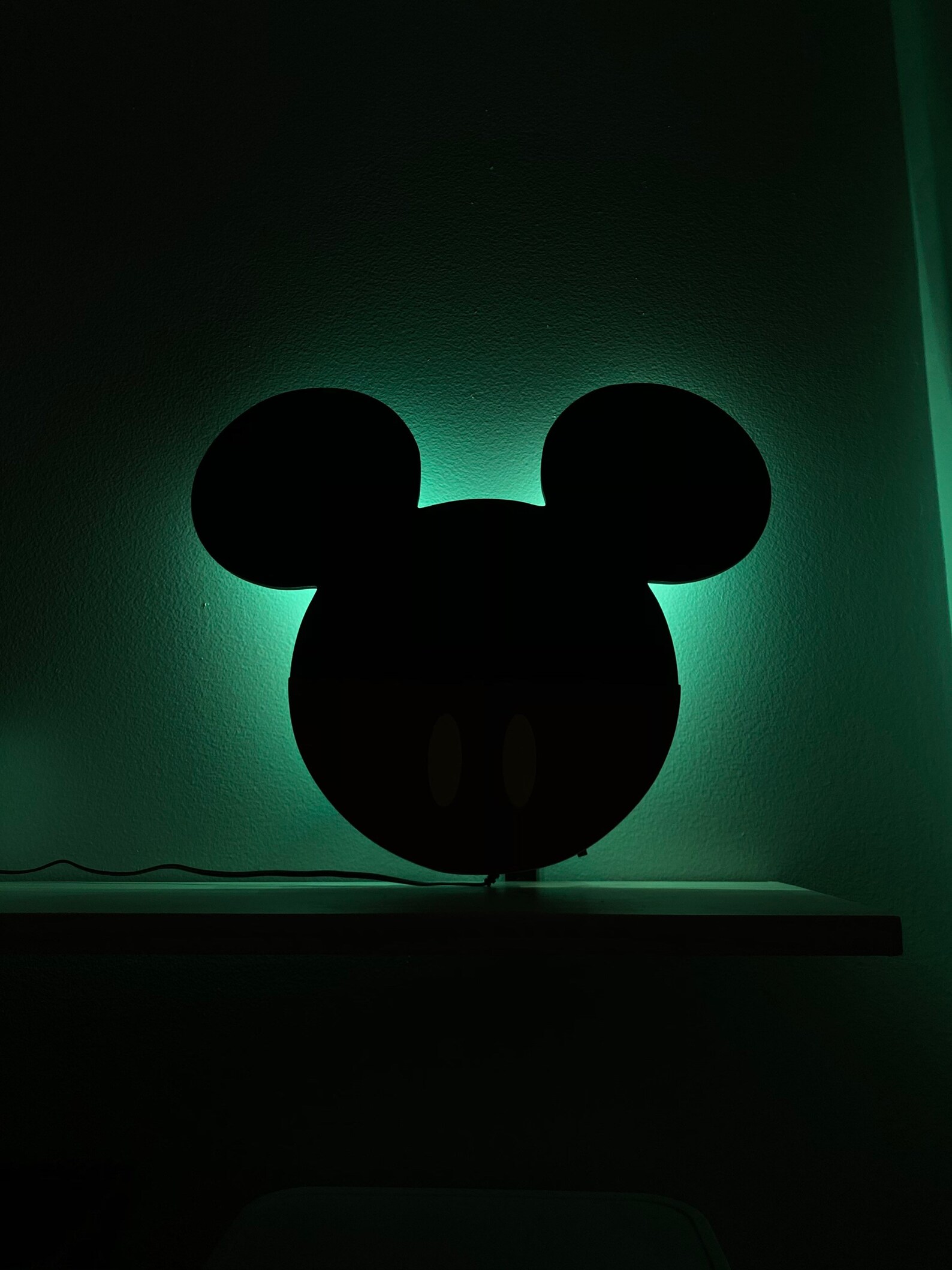 Mickey Mouse Wall Decor Light With Color Changing LED | Wall Hanging ...