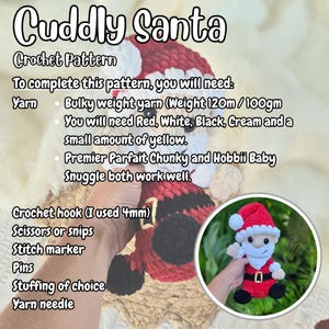 DIGITAL PATTERN ONLY - the Cutest Cuddly Santa Crochet Pattern ...