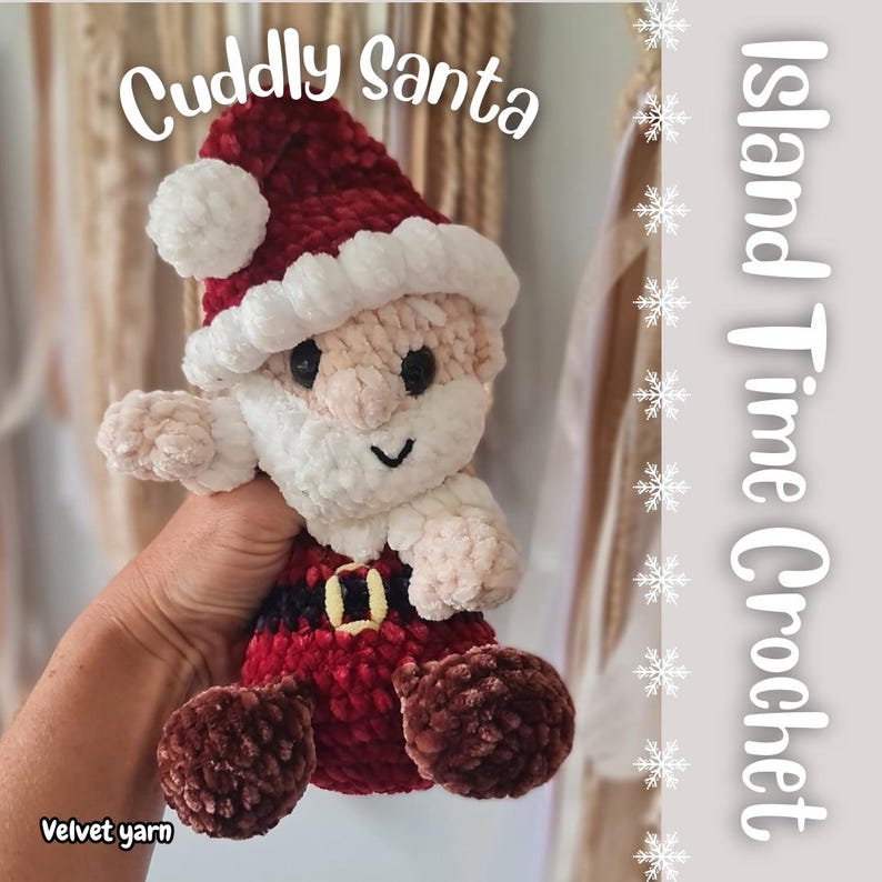DIGITAL PATTERN ONLY - the Cutest Cuddly Santa Crochet Pattern ...
