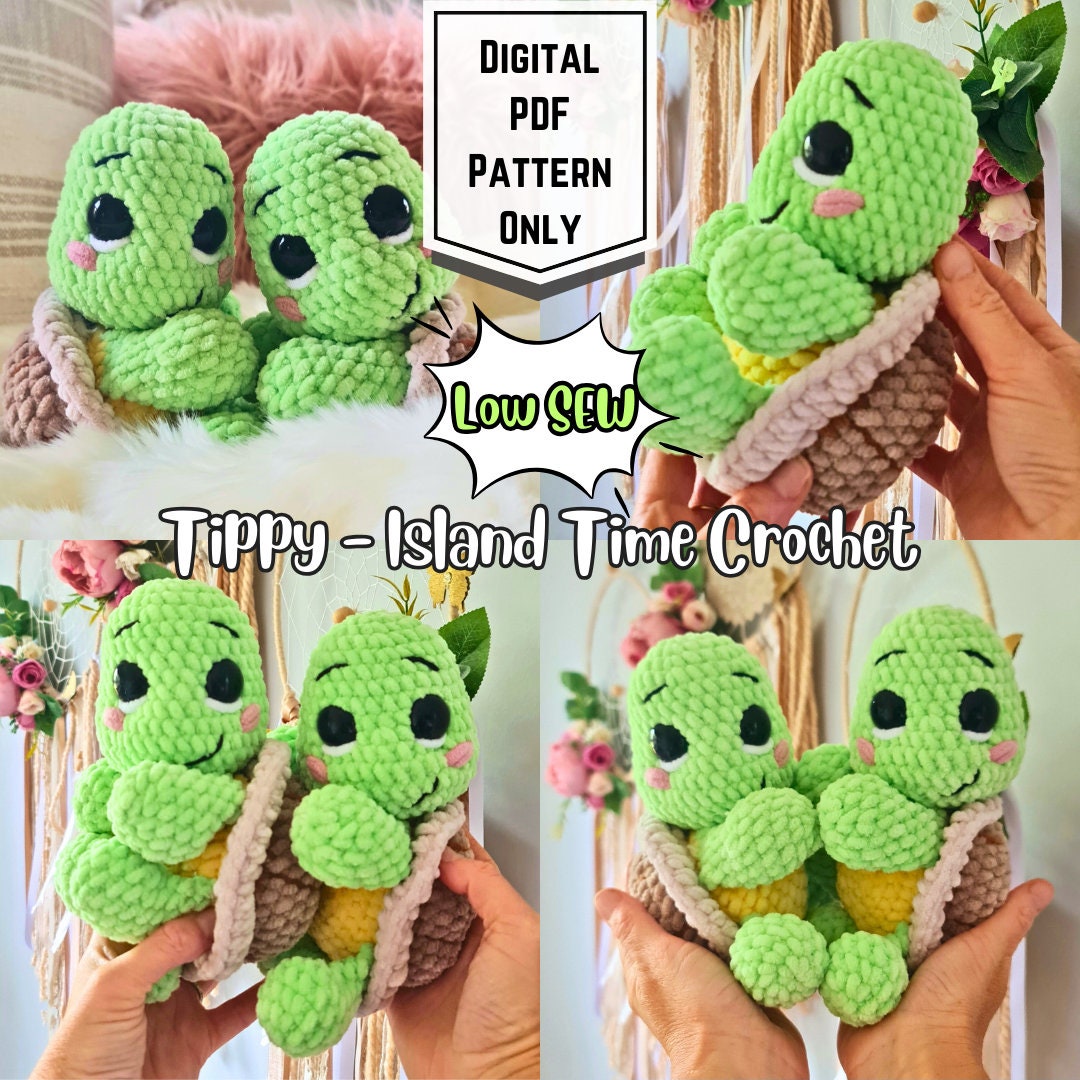 DIGITAL FILE ONLY Low Sew Tippy Turtle Crochet Pattern - Etsy
