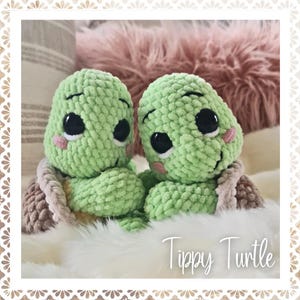 DIGITAL FILE ONLY - Low Sew - Tippy Turtle Crochet Pattern, Cute Turtle ...