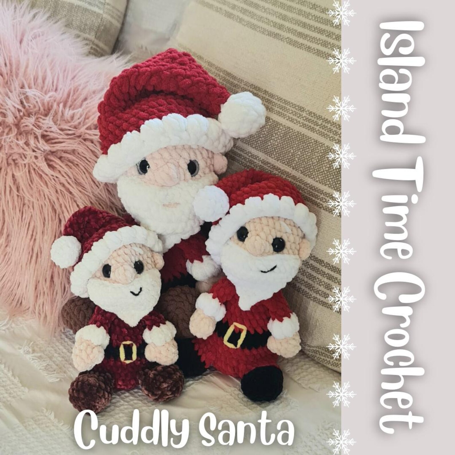 DIGITAL PATTERN ONLY - the Cutest Cuddly Santa Crochet Pattern ...