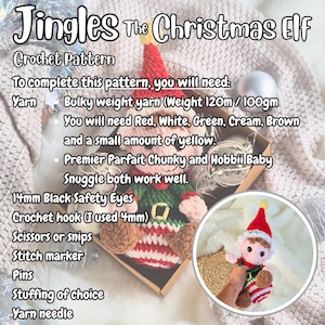 DIGITAL PATTERN ONLY - Jingles the Cutest Cuddly Elf Crochet Pattern ...
