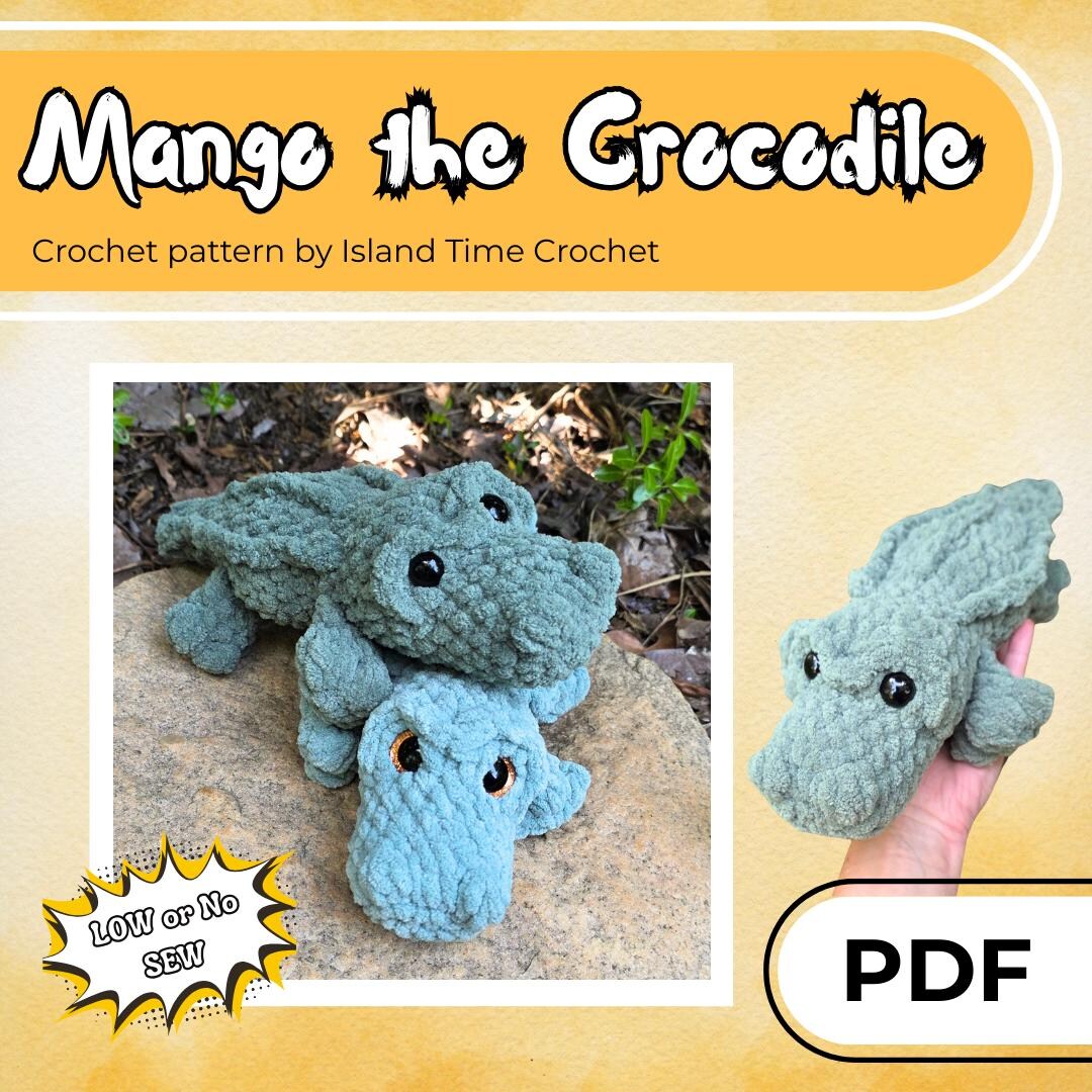 DIGITAL PATTERN ONLY! Mango the Crocodile Crochet Pattern, Cute ...