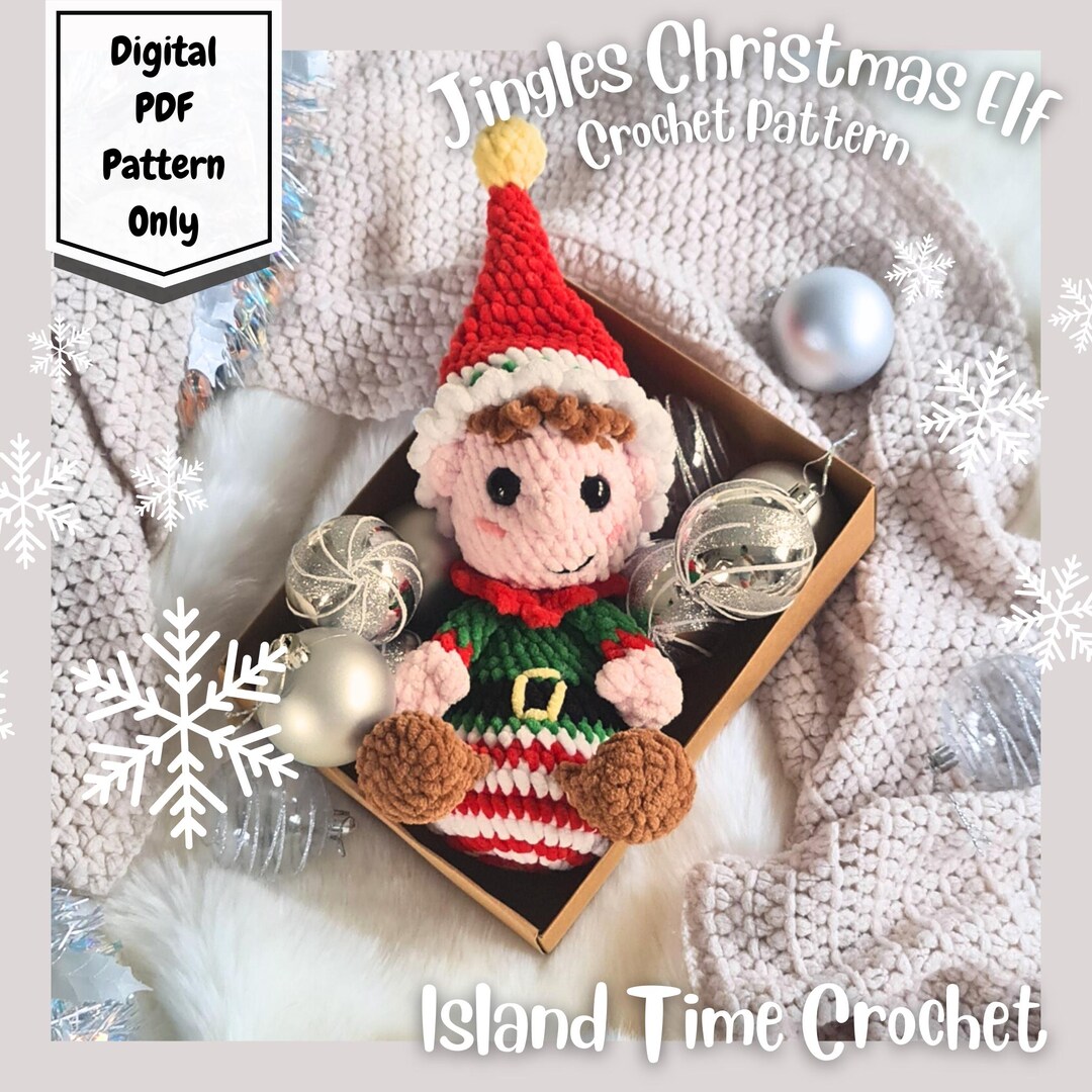 DIGITAL PATTERN ONLY - Jingles the Cutest Cuddly Elf Crochet Pattern ...