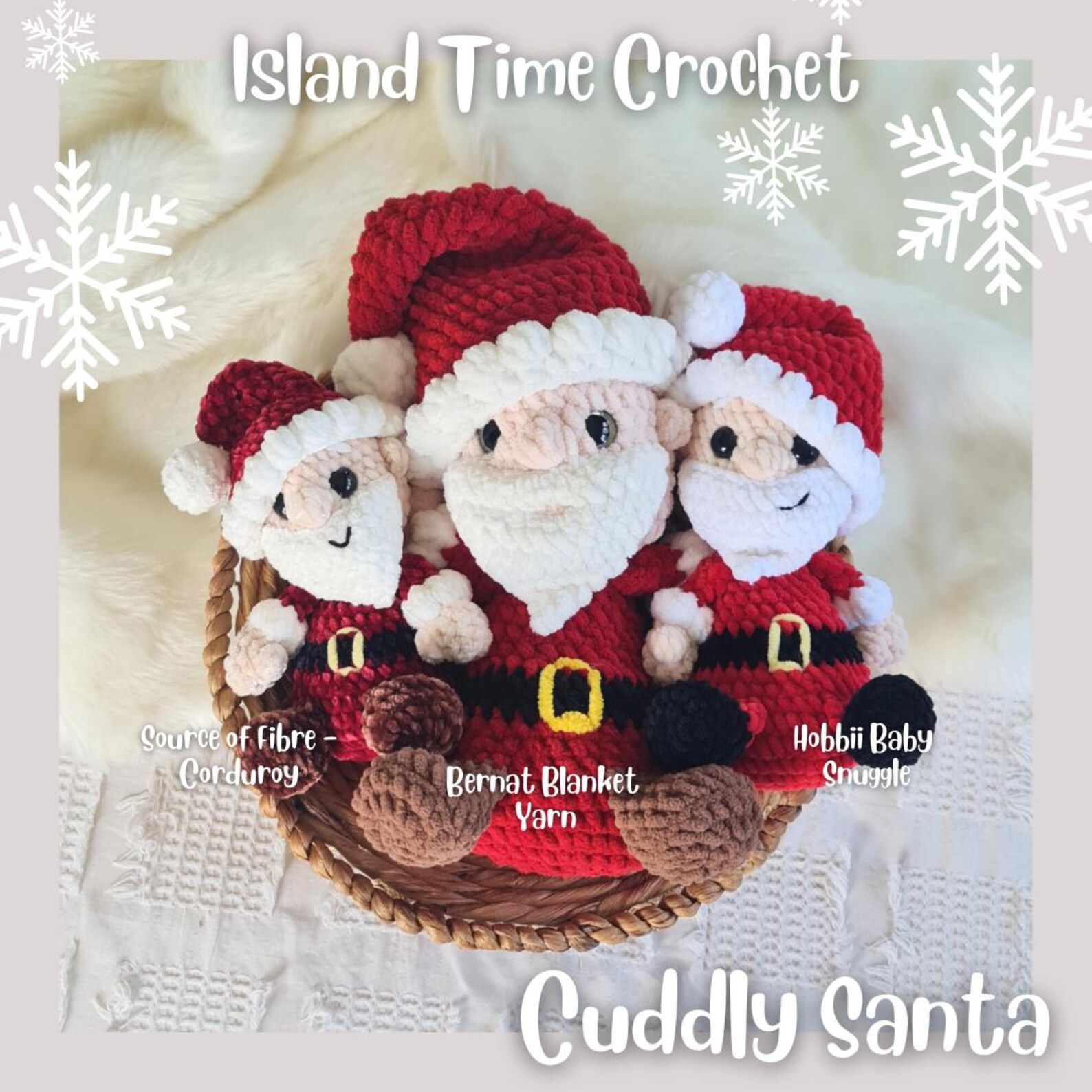DIGITAL PATTERN ONLY - the Cutest Cuddly Santa Crochet Pattern ...