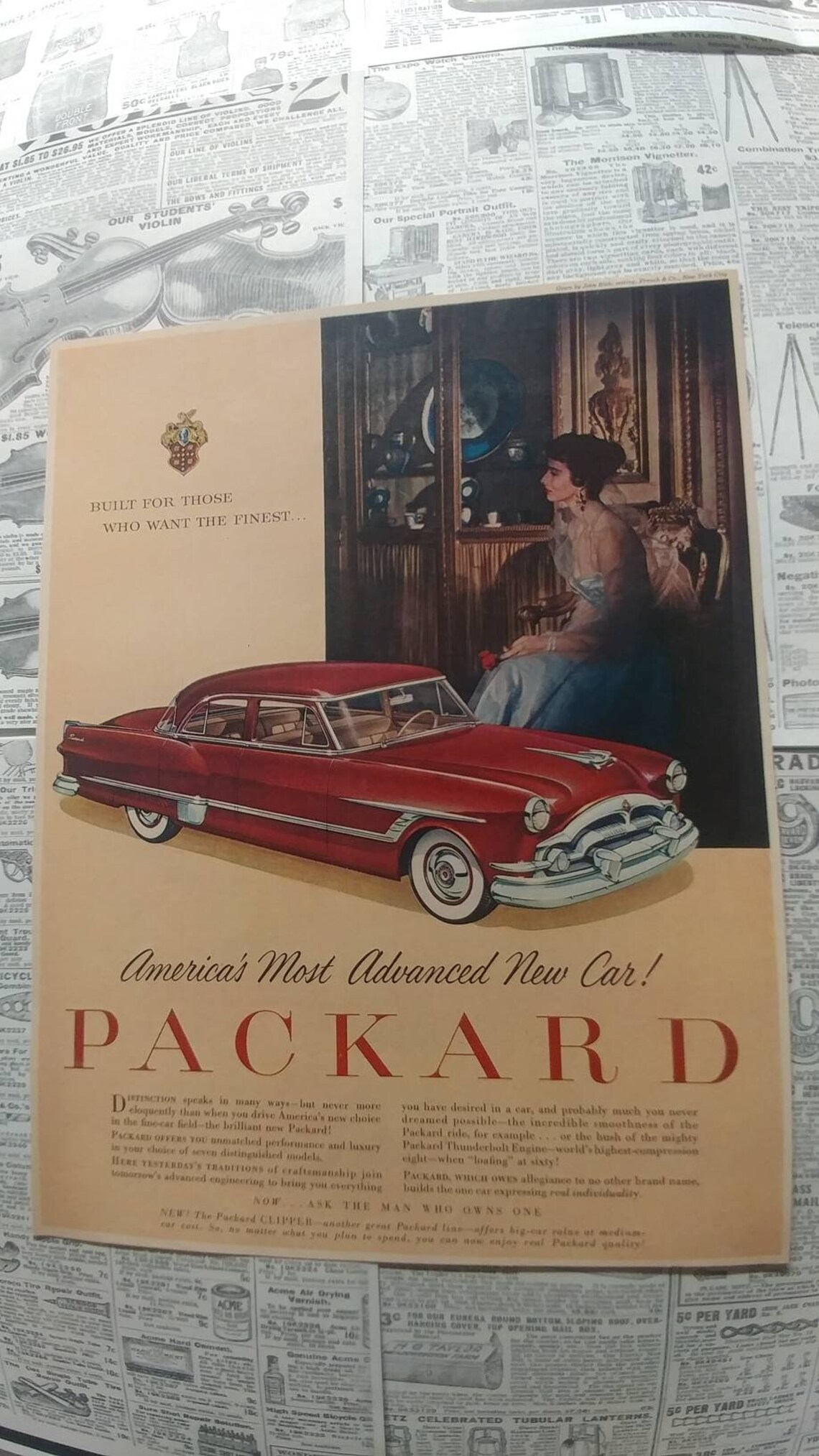 Vintage 1950's Packard Clipper Ad. - Etsy
