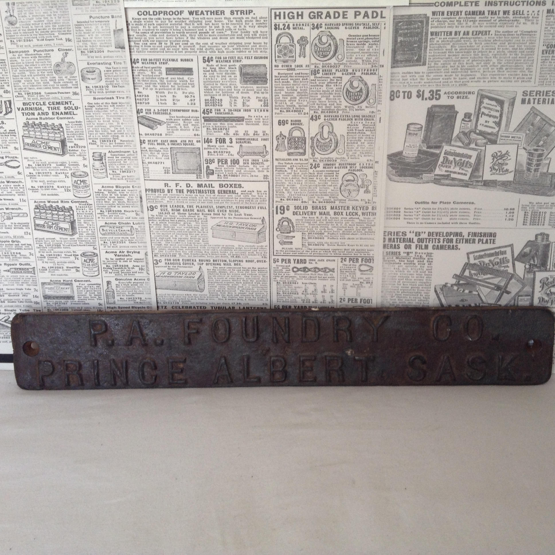 Vintage Iron Prince Albert Foundry Sign - Etsy