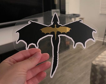 Fire Dragon Vinyl Decal - Etsy